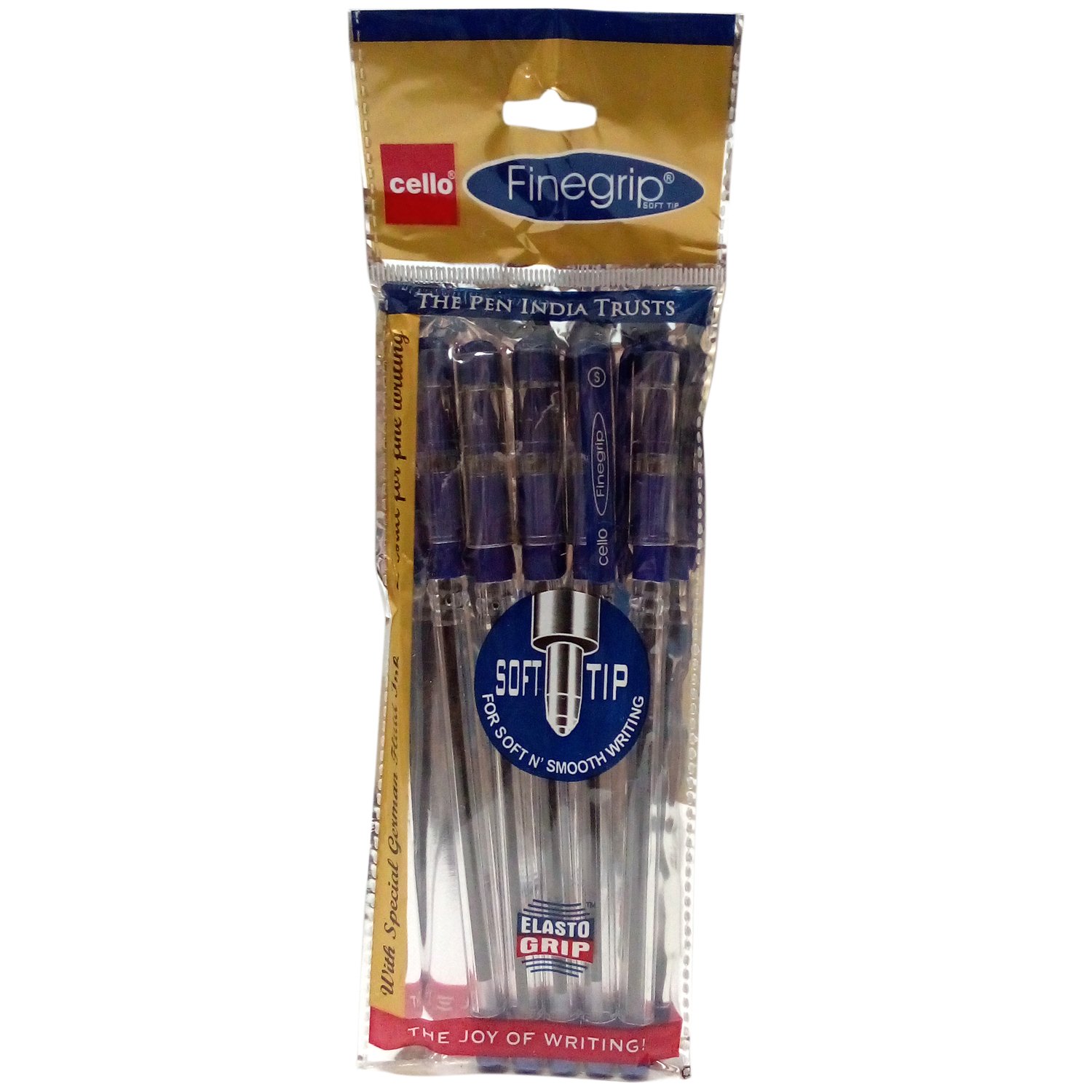 Cello Finegrip Ball Pen - Pack of 5 (Blue) : Amazon.in: Office Products