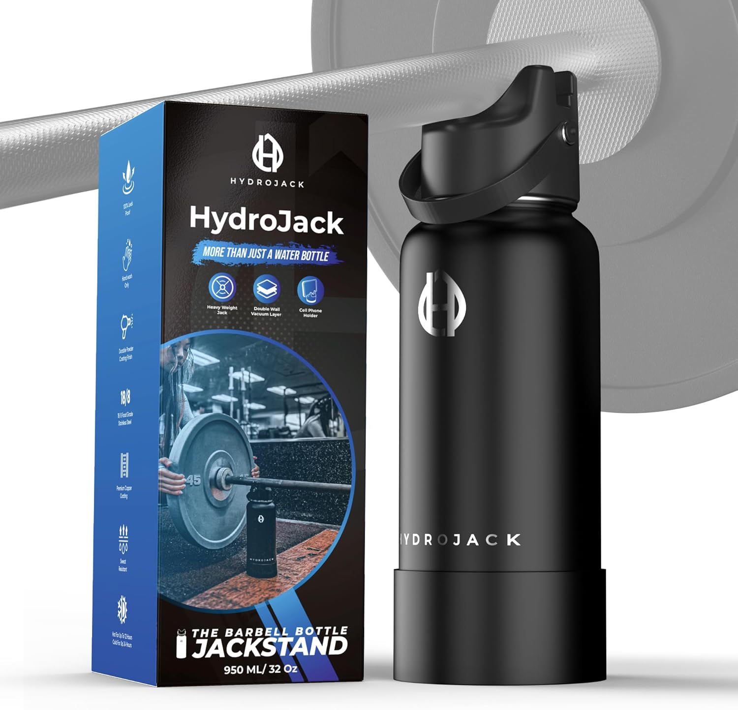 Amazon.com: Hydrojack Bottle Barbell Black : Sports & Outdoors