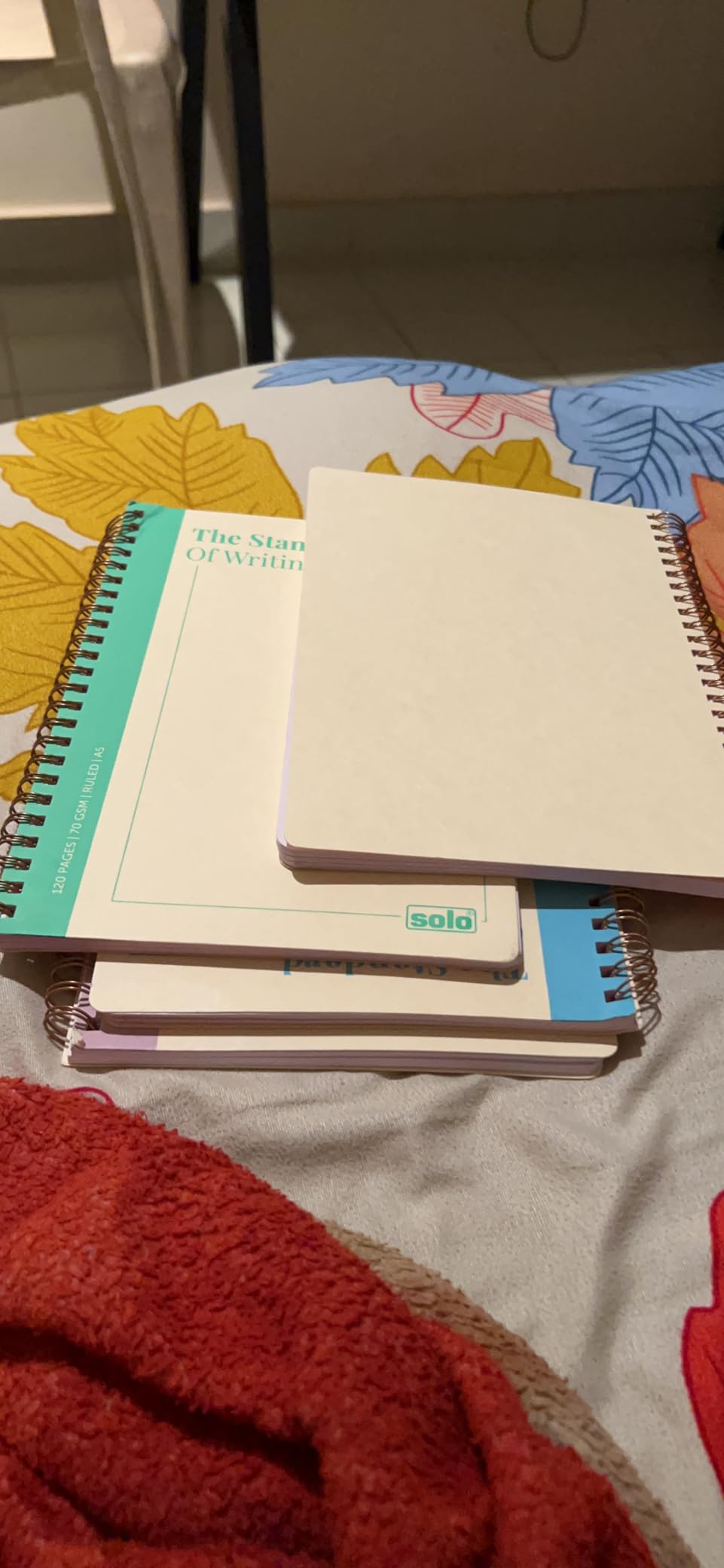 SOLO A5 Daily Notebook Pack of 4 Kraft Cover Spiral Wiro Bound Ruled ...