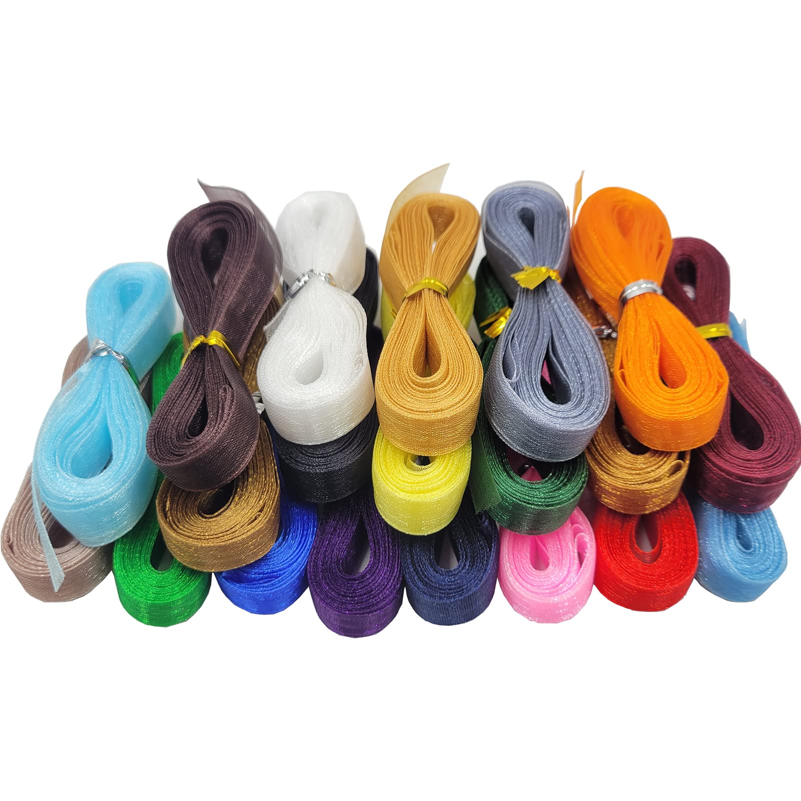 Amazon.com: FAYADA Sheer Organza Ribbons 100 Yards Sheer Ribbon Chiffon ...