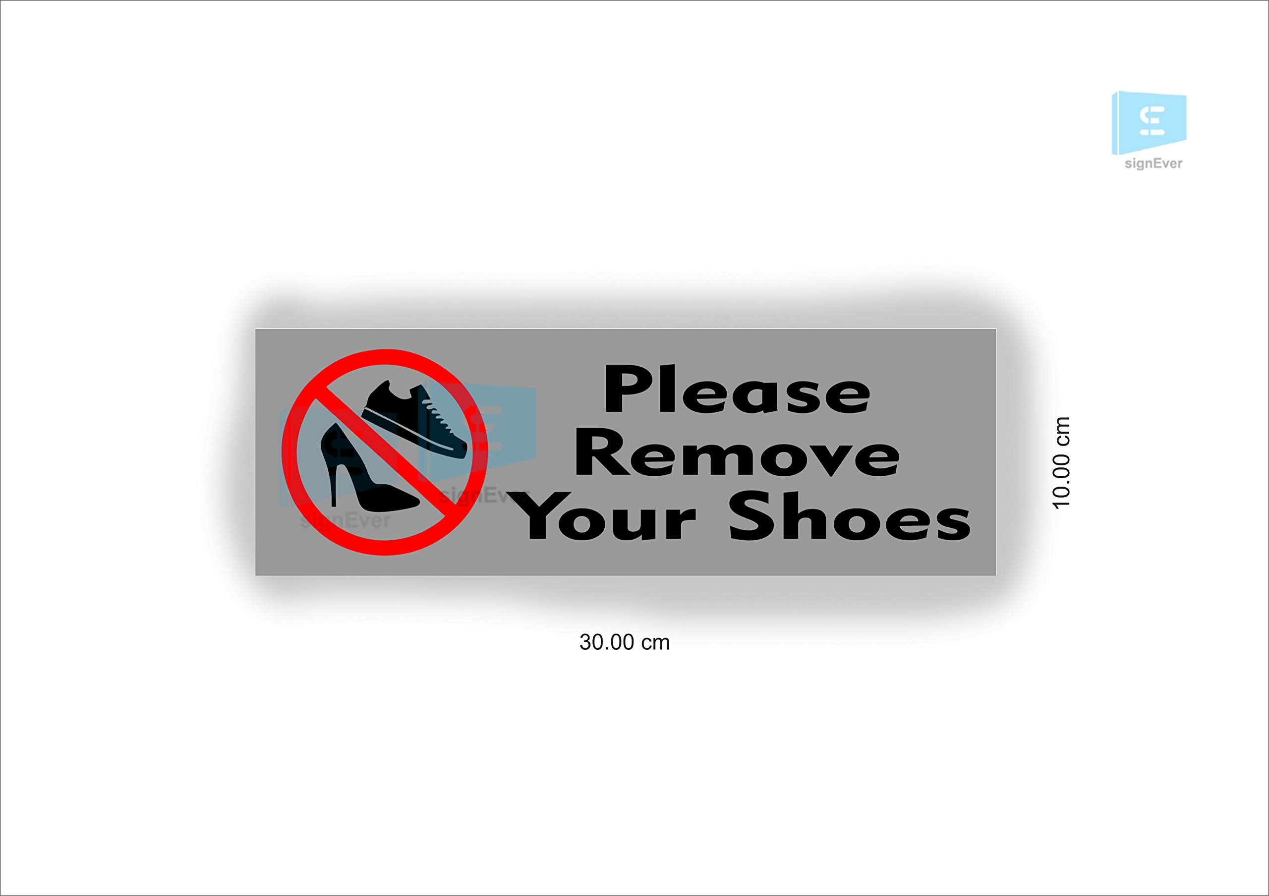Buy SIGN EVER Please Remove Your Shoes Sign Board For Office Bank ...