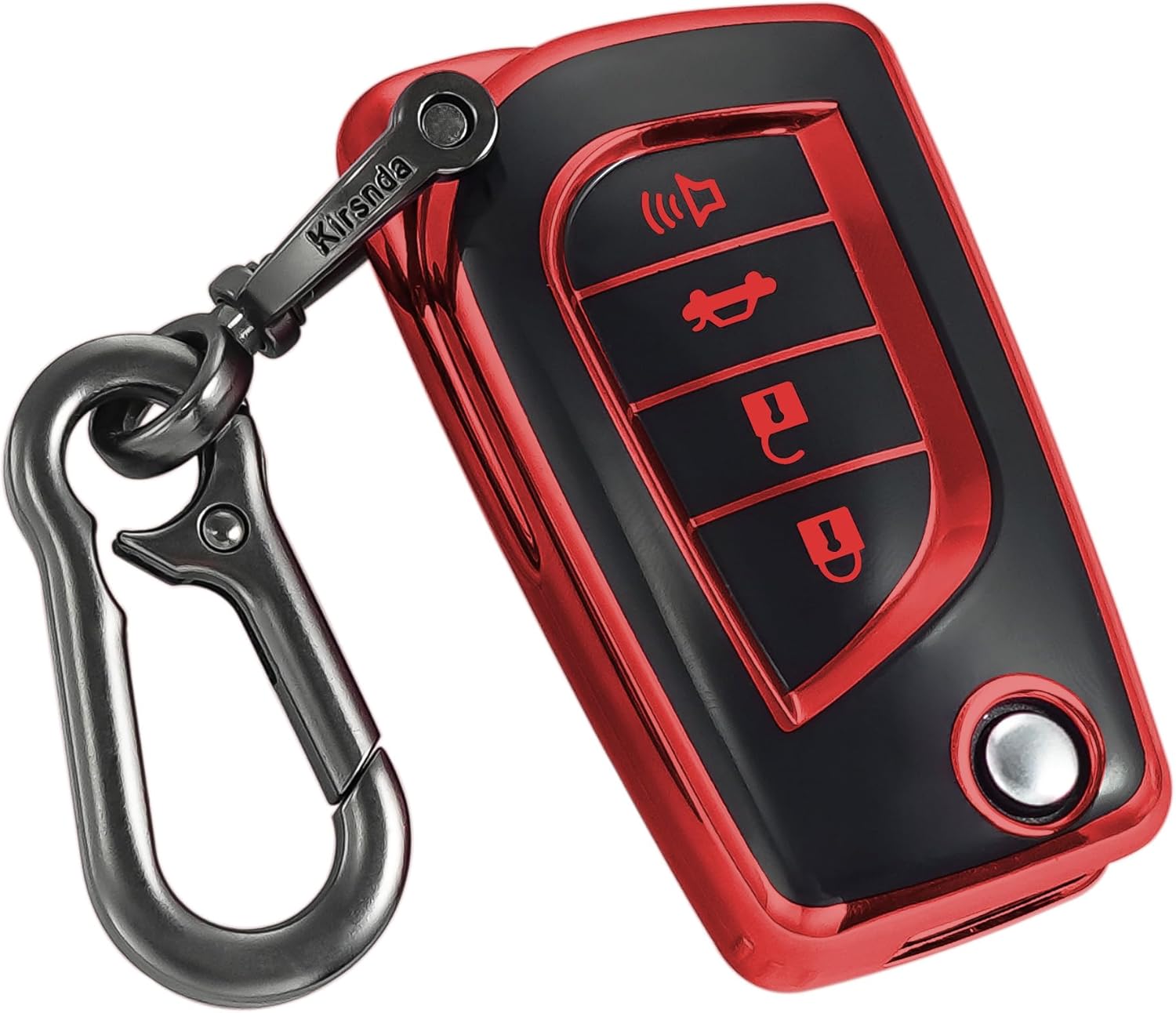 Amazon.com: Kirsnda Toyota Key Fob Cover, Case with Keychain, Soft TPU ...