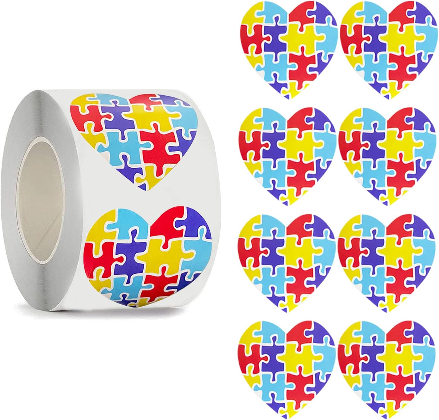 Amazon.com: 500PCS Autism Awareness Stickers, 1.5inch Autism Roll ...