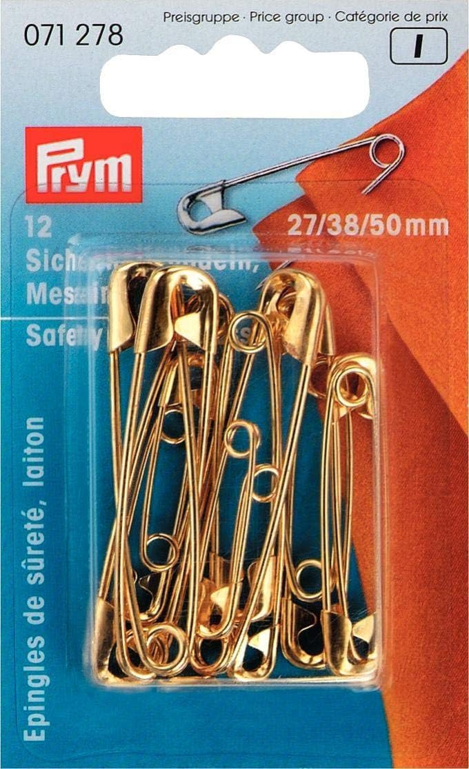 Prym 38 mm Safety Pins Curved with Coil Brass : Amazon.co.uk: Home ...