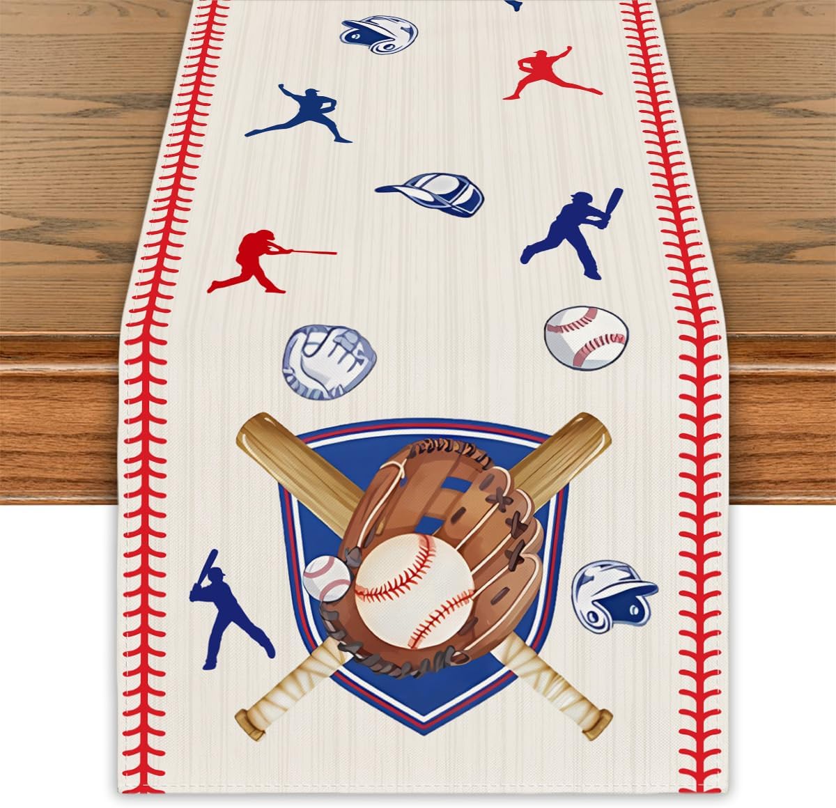 Amazon.com: Yarcooly Baseball Table Runner Baseball Themed Birthday ...