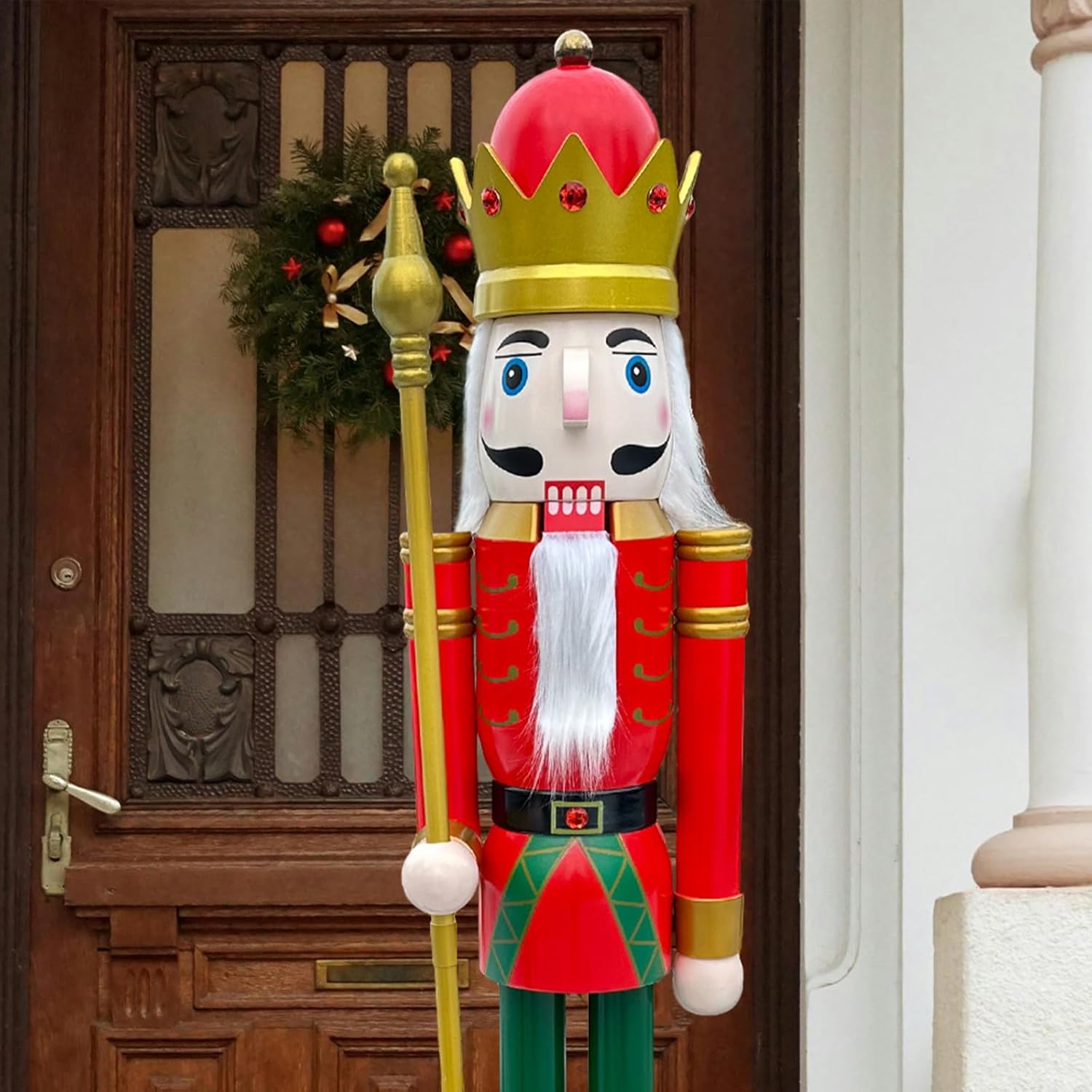 Amazon.com: CDL 5 Feet Tall Life Size Large Christmas Wooden Nutcracker ...