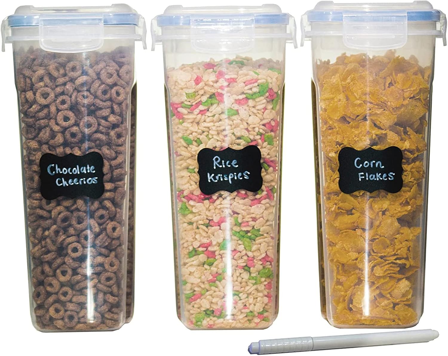 Amazon.com: MEKBOK Cereal Storage Container Set, BPA Free Plastic ...