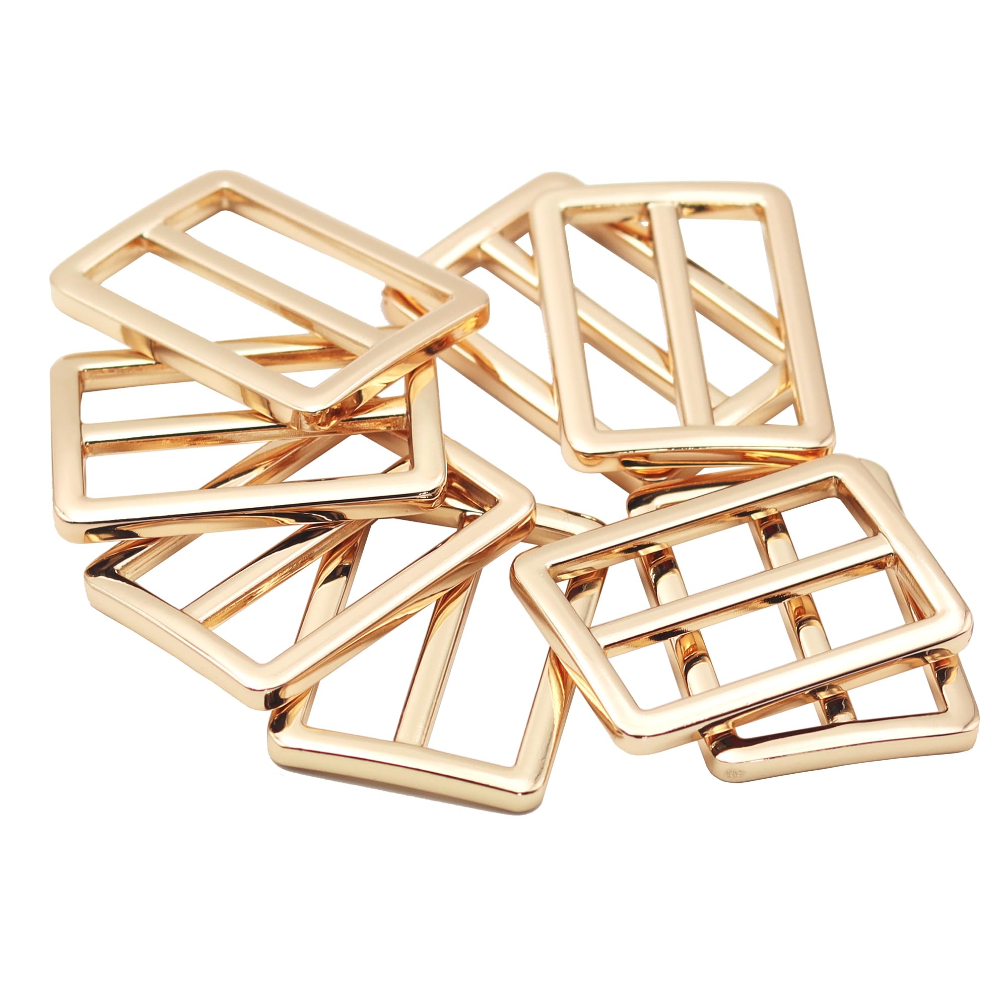 Amazon.com: JWBIZ 8pcs Flat Metal Slide Buckle Belt Adjuster Sliders ...