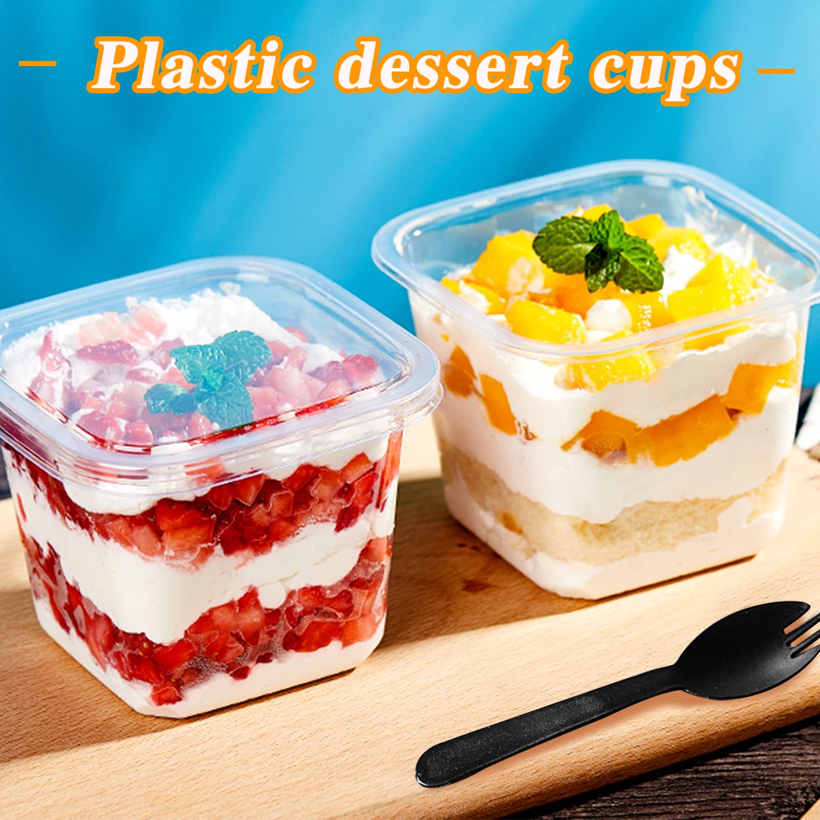 Snapklik.com : Qyyiguf 50 Pcs 12Oz Plastic Dessert Cups