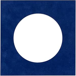 Amazon.com: Brooke Blue Suede Acid Free 14x14 Circle Picture Frame Mat ...
