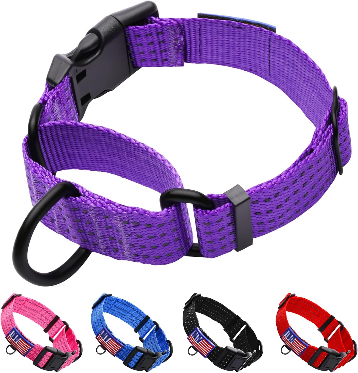 Amazon.com : LUCKYDC Martingale Collar for Training Dogs. Adjustable ...