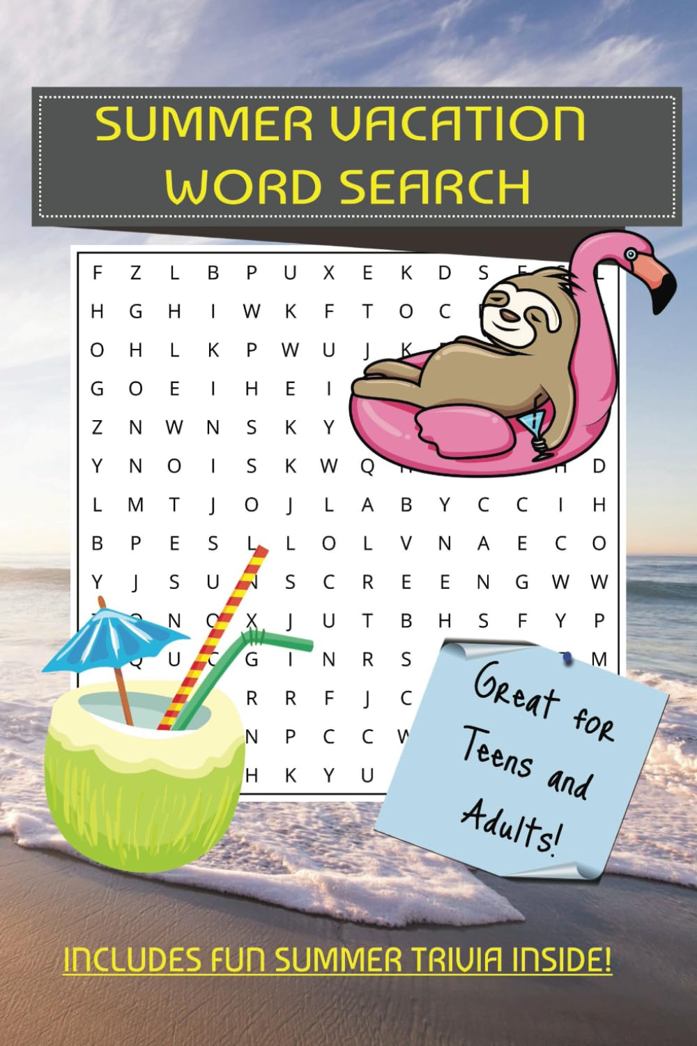 Summer Vacation Word Search: 50+ Brain-Boosting Puzzles with Fun Summer ...