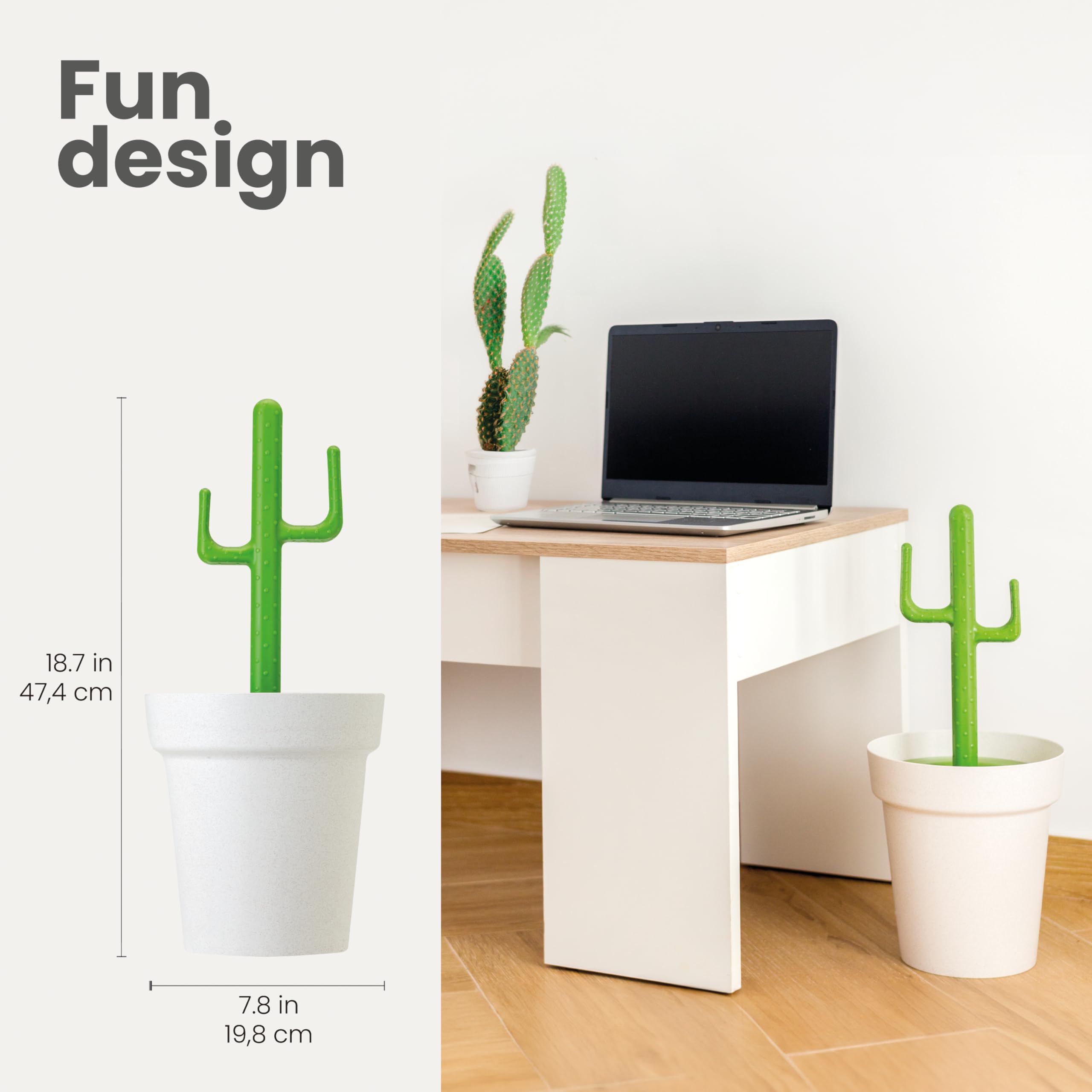 Snapklik.com : Vigar Cactus Bathroom Trash Can