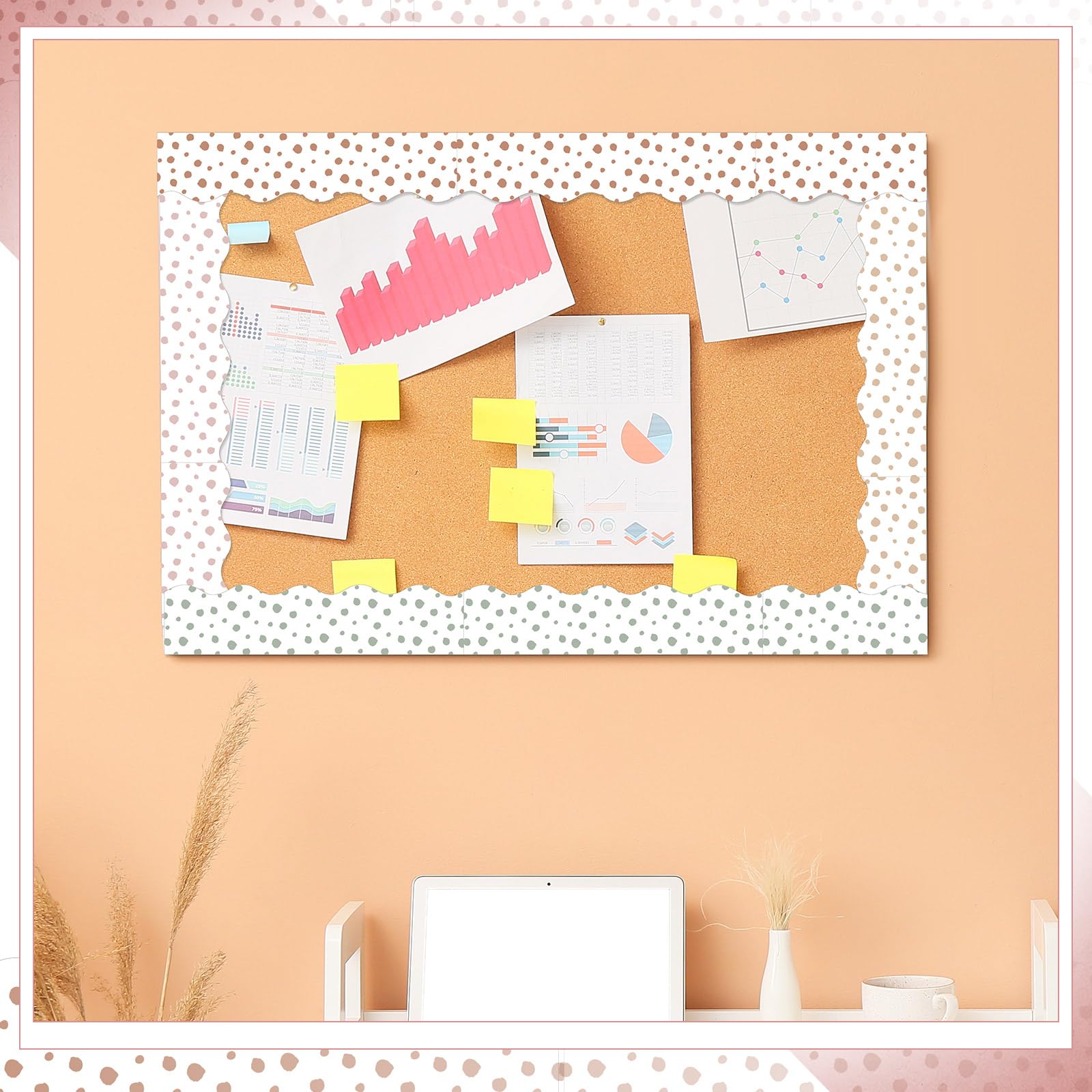 Snapklik.com : 160ft Boho Dots Border For Bulletin Board, Polka Dot ...