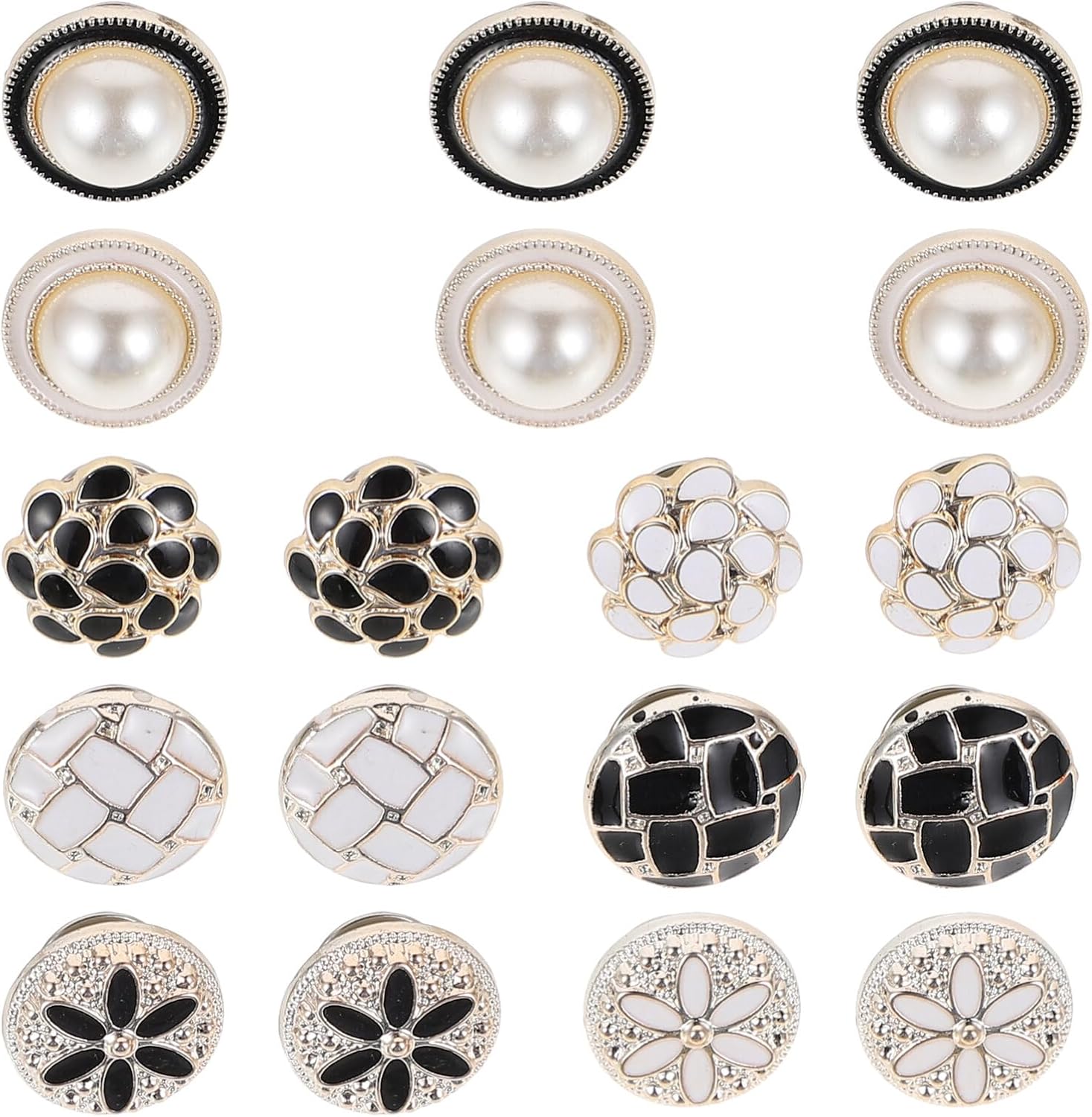 Amazon.com: VILLCASE 20Pieces Women Shirt Brooch Buttons, Safety Cover ...