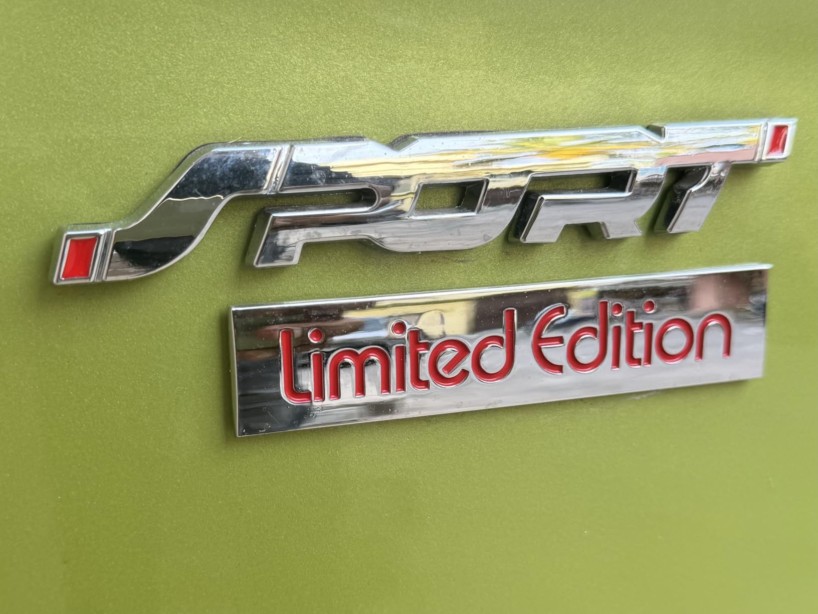 AutoBizarre 3D Raised Silver Red Limited Edition Metal Monogram Emblem ...