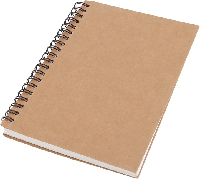 Mtsooning Unlined Spiral Notebooks Brown Cover Spiral Notebook ...