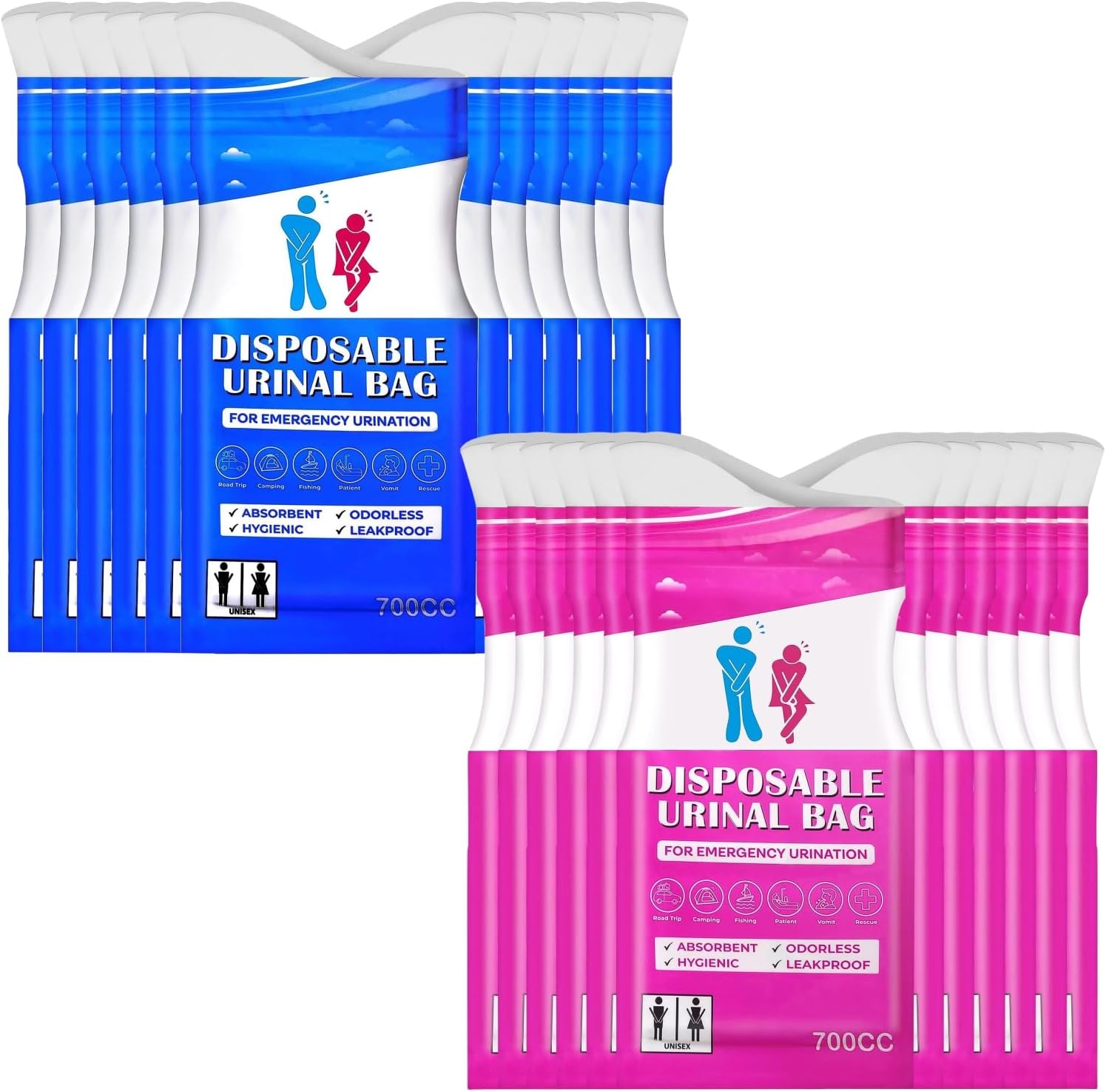 Amazon.com: 24 Pack Emergency Urine Bag, Unisex Urinal Bag, Portable ...