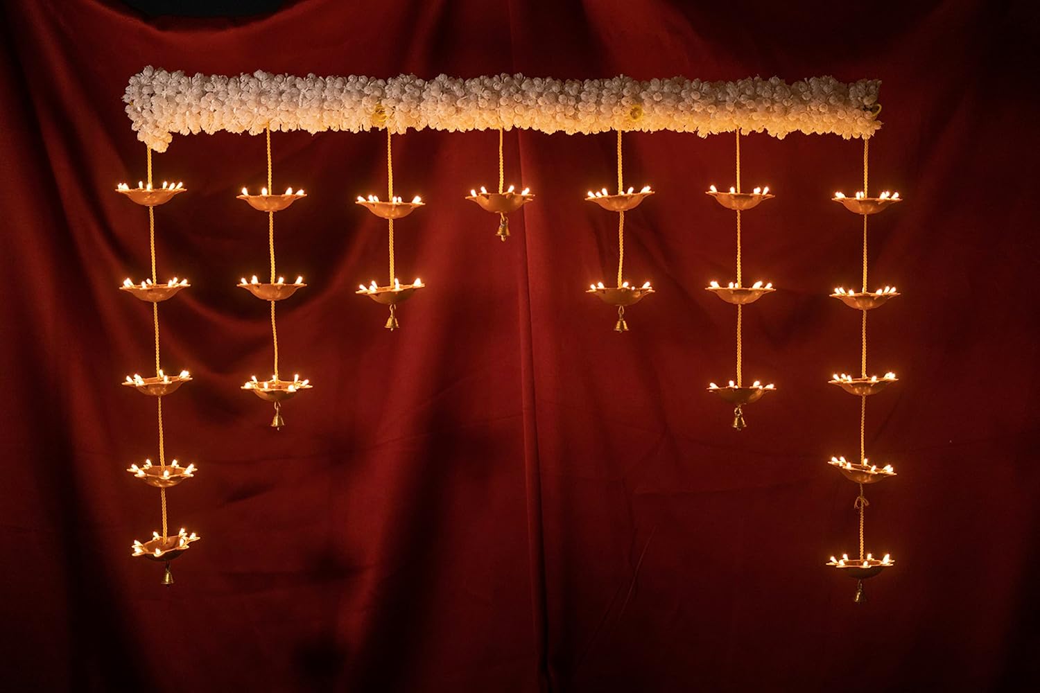 Buy Made in India Plastic Hanging Electric Toran with 21 diyas Online ...