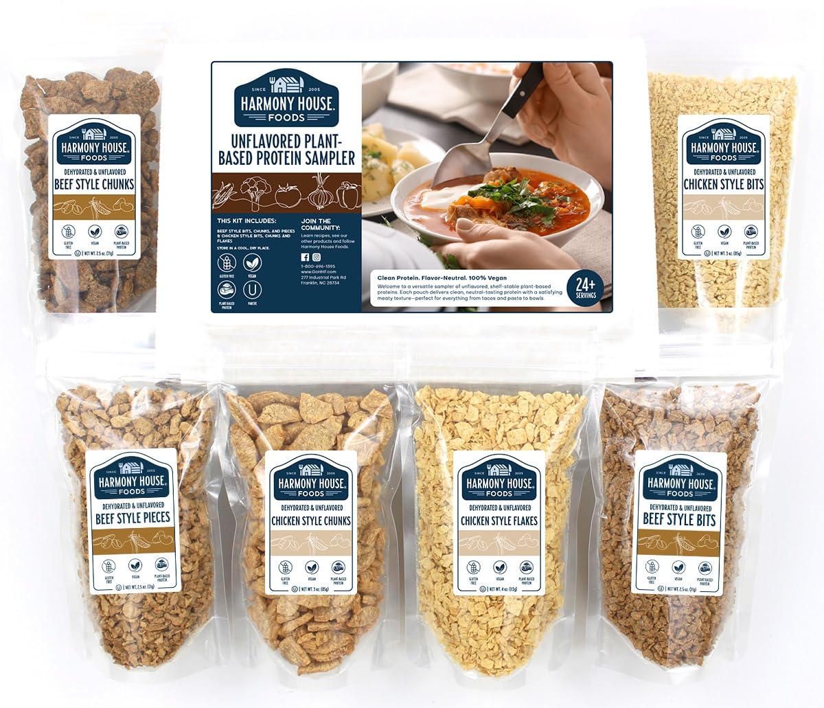 Amazon.com: Unflavored Plant-Based Protein Sampler (6 ZIP Pouches ...