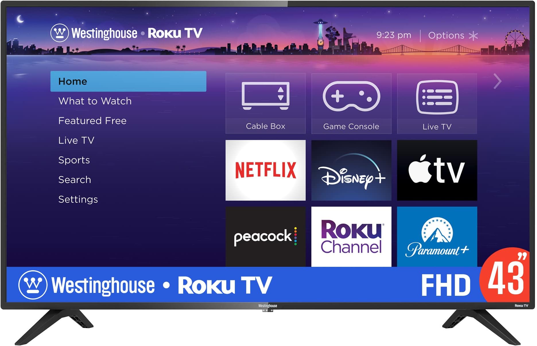 Amazon.com: Westinghouse 43 inch Full HD Smart Roku TV : Electronics
