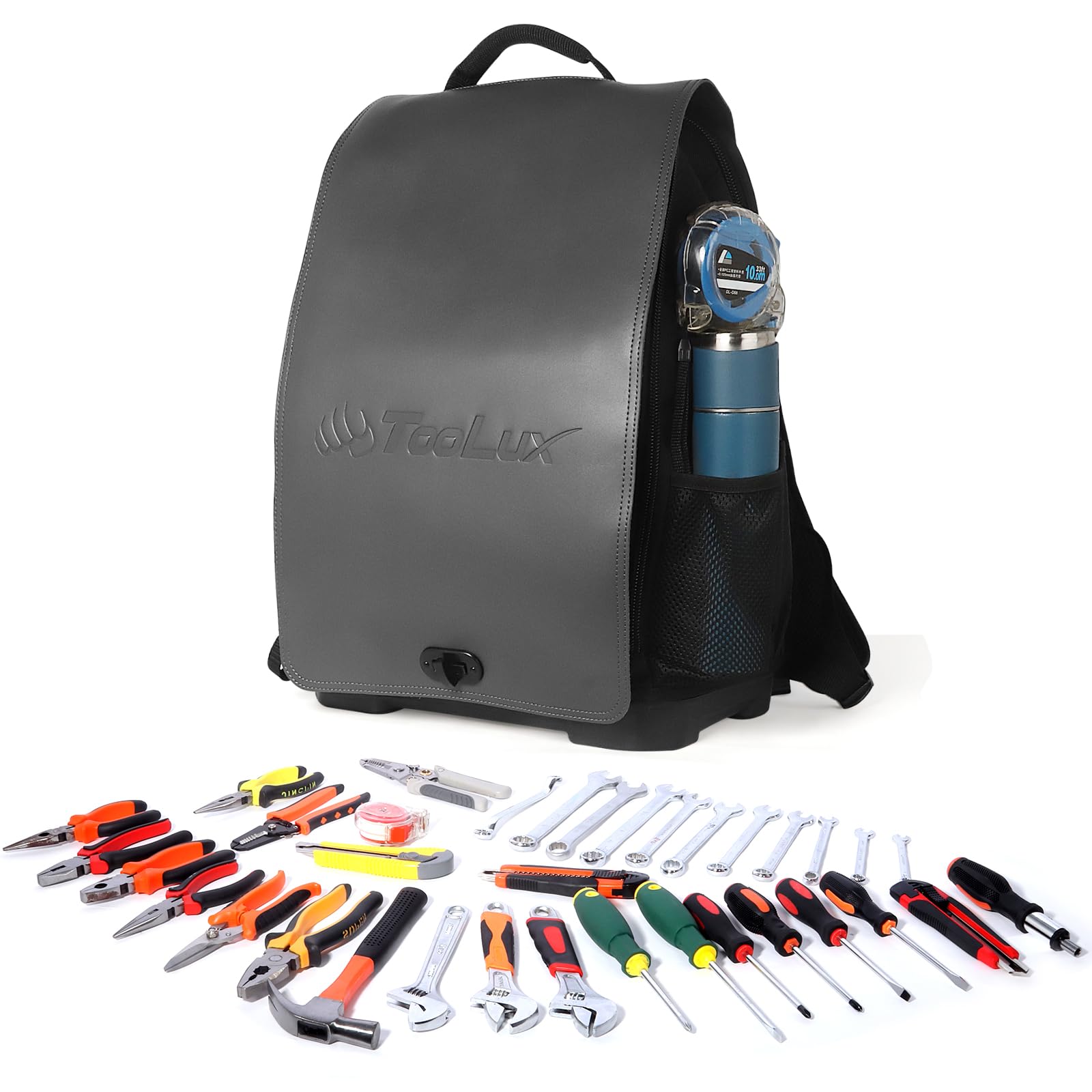 TOOLUX Heavy-duty Tool Backpack (Pro Grade) with Detachable Leather ...