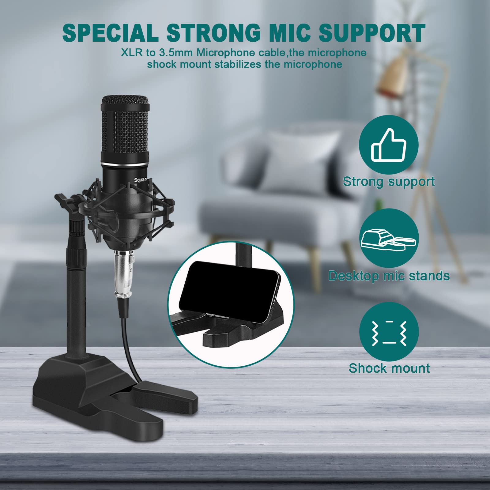 Podcast Equipment Bundle, Live Streaming Audio Interface with DJ Mixer ...