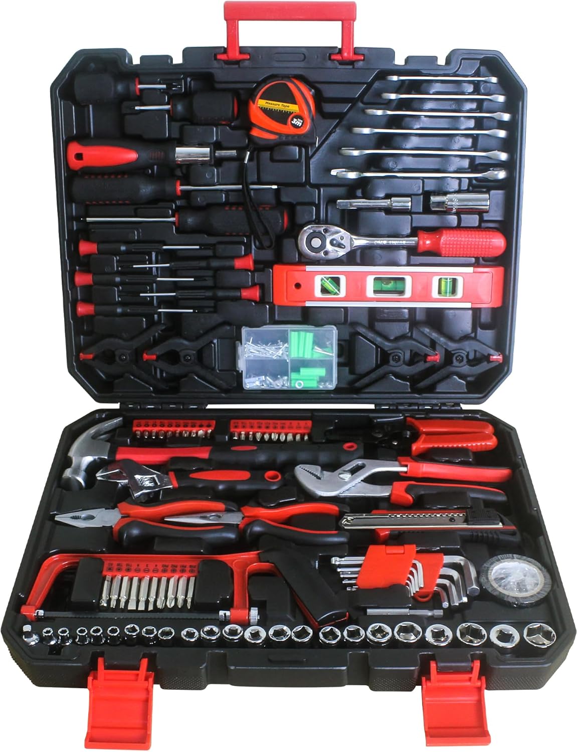 FXLCMUS 238Pcs Hand Tool Kit Portable Tool Box Storage with Full Tool ...