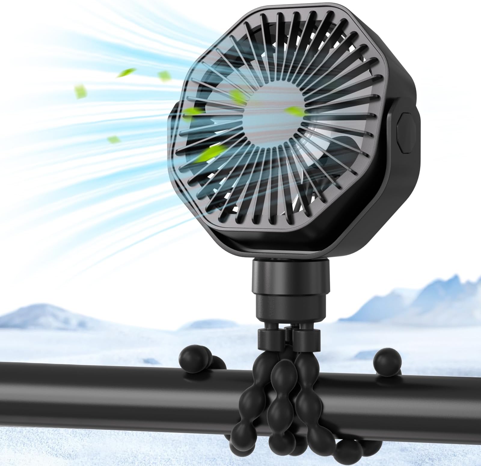 Amazon.com: Gaiatop Mini Portable Stroller Fan, Battery Operated Small ...