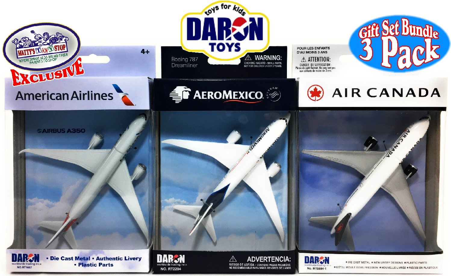 Buy Daron American Airlines Airbus A350, Air Canada & Aeromexico Boeing ...
