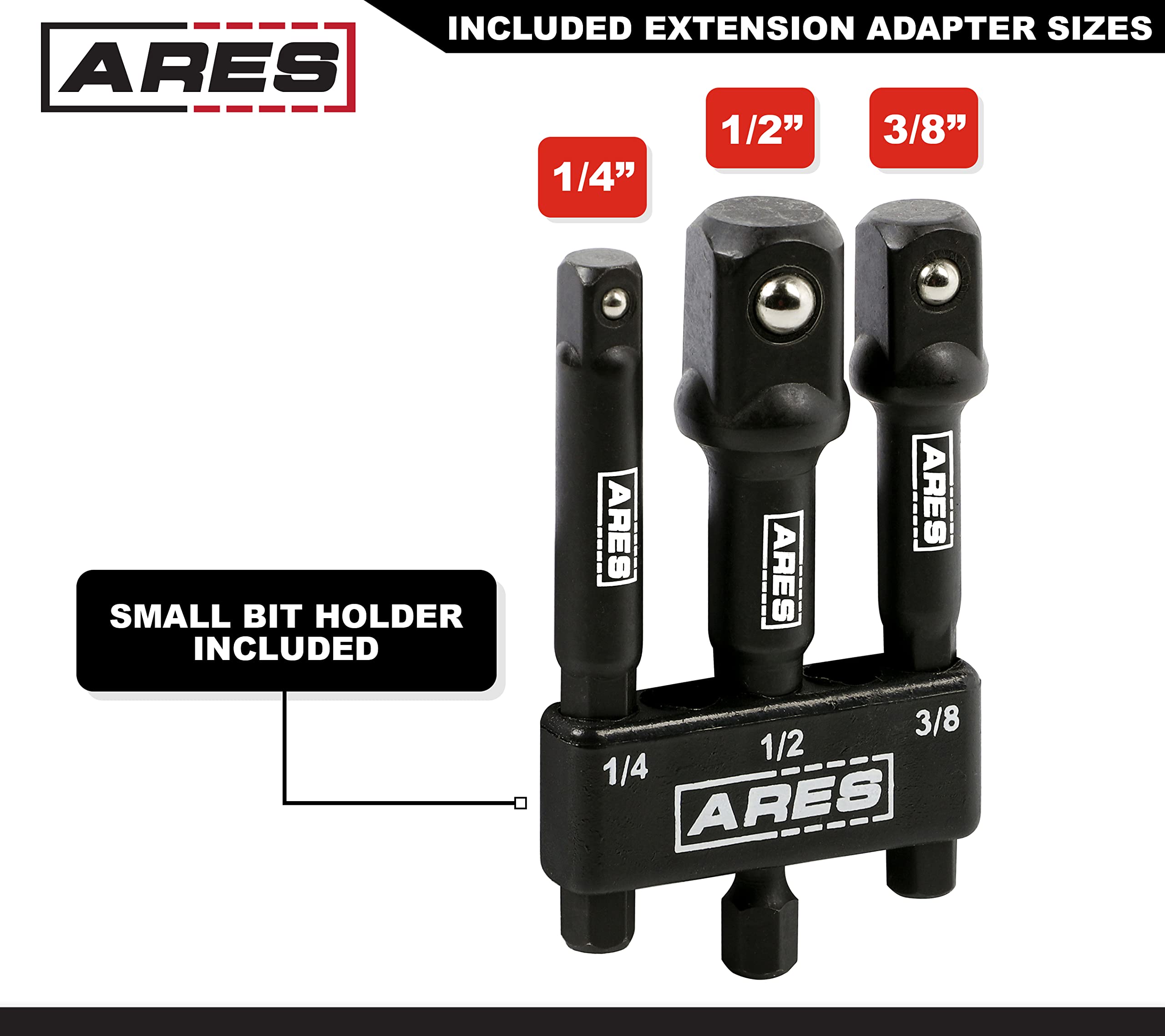 Snapklik.com : ARES 22048 2-Pack 3-Inch Impact Grade Socket Adapter Set ...