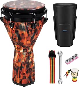 Amazon.com: MOSEN Freestyle Mechanically Tuned 12-Inch Djembe, Carbon ...