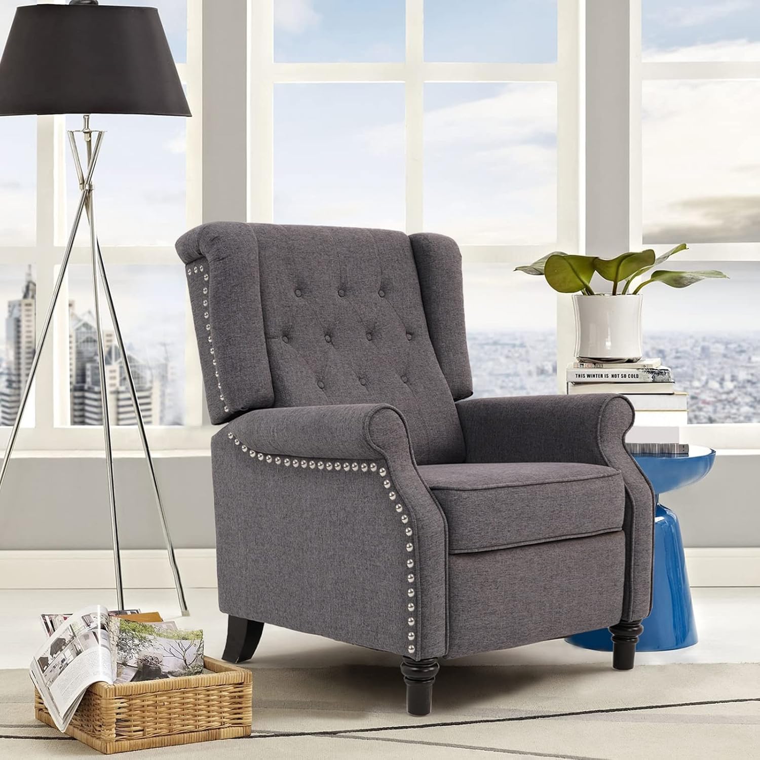 Amazon.com: EazeHome Recliner Chair, Accent Chair w/Wingback, Lazy Boy ...