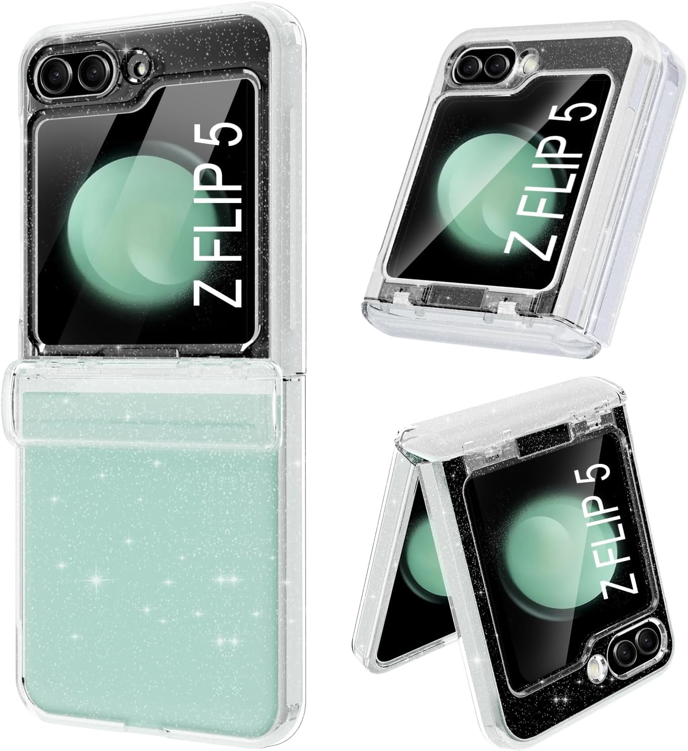 Amazon.com: Btscase for Samsung Galaxy Z Flip 5 Case,Built in Front ...