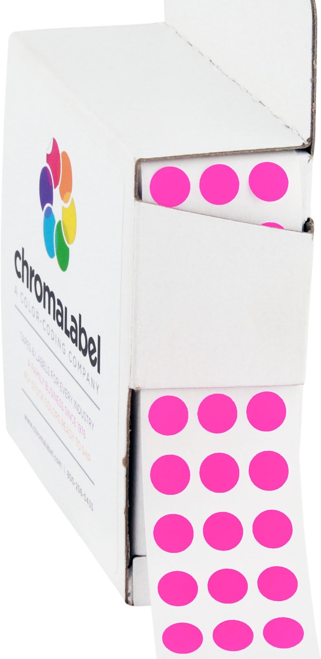 Amazon.com : ChromaLabel 0.25 inch Round Label Permanent Color Code Dot ...