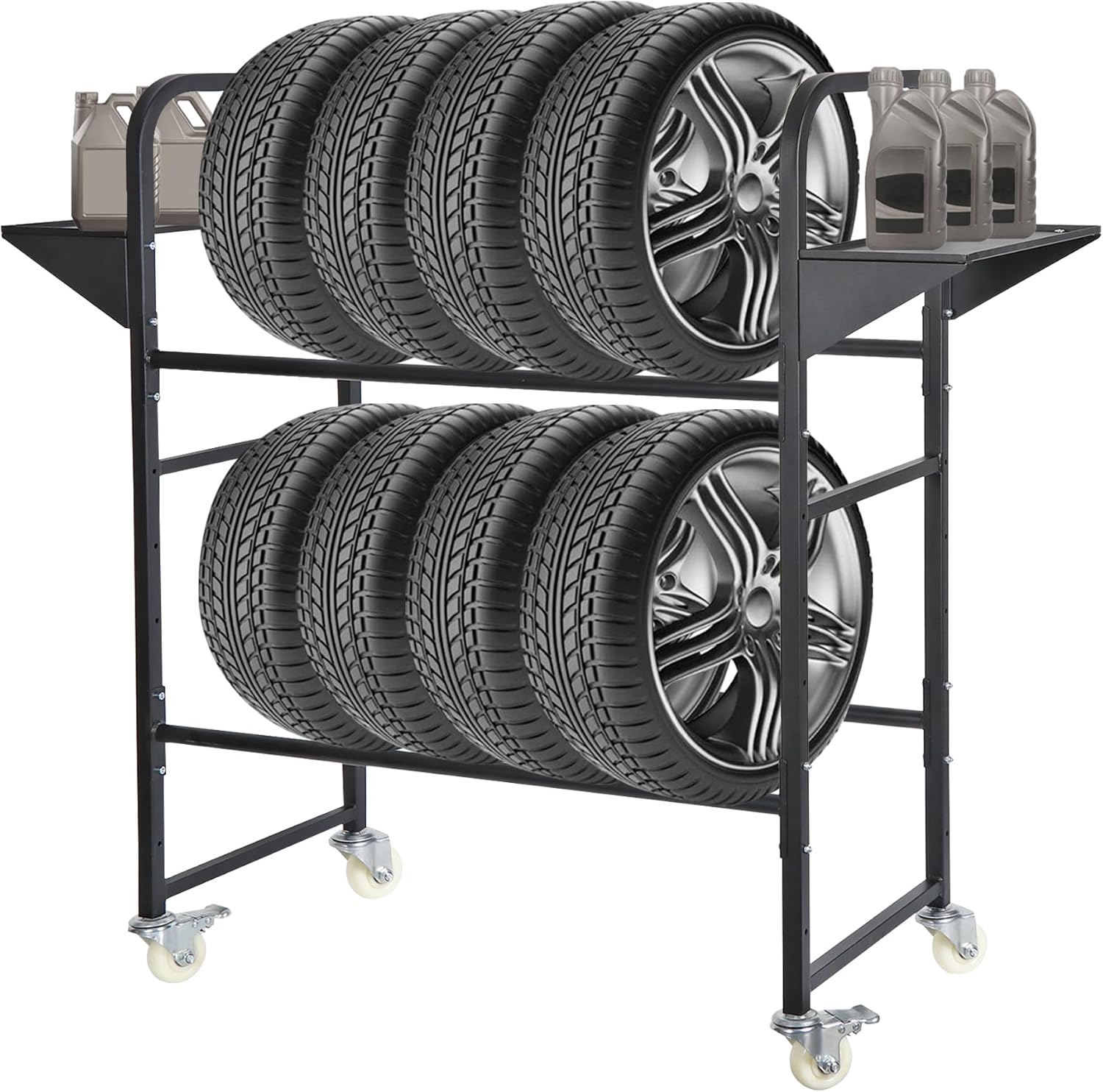 Neorexon Tire Storage Rack 44" x 44" x 18", Rolling Tire Rack ...