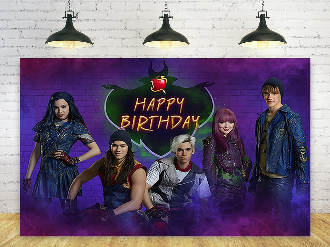 Amazon.com : Descendants Backdrop for Birthday Party Decorations Bbay ...