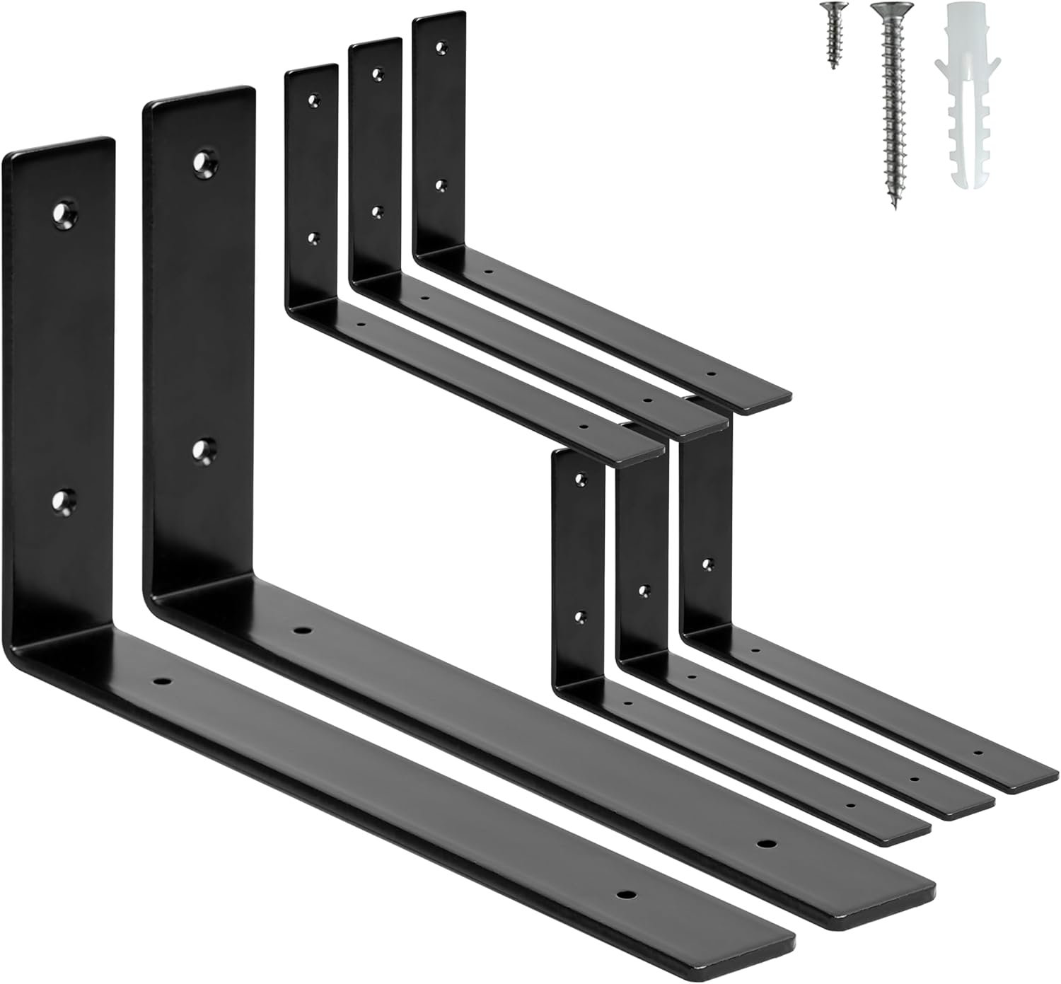 Amazon.com: HEART ART 8 Pack Shelf Brackets 12 inch,L Brackets for ...