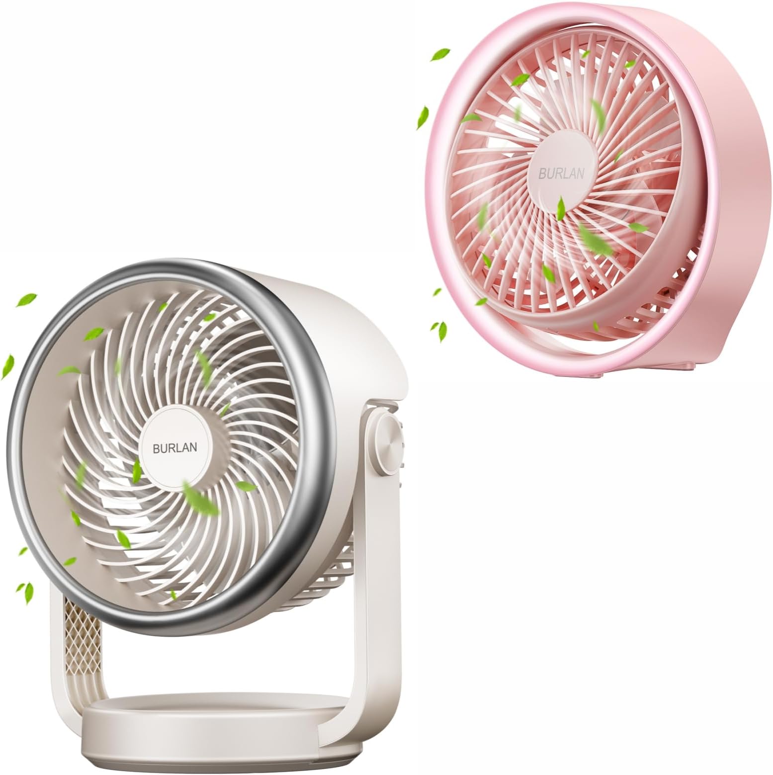 Amazon.com: BURLAN Desk Fan, Air Circulator Portable Fan and Cordless ...