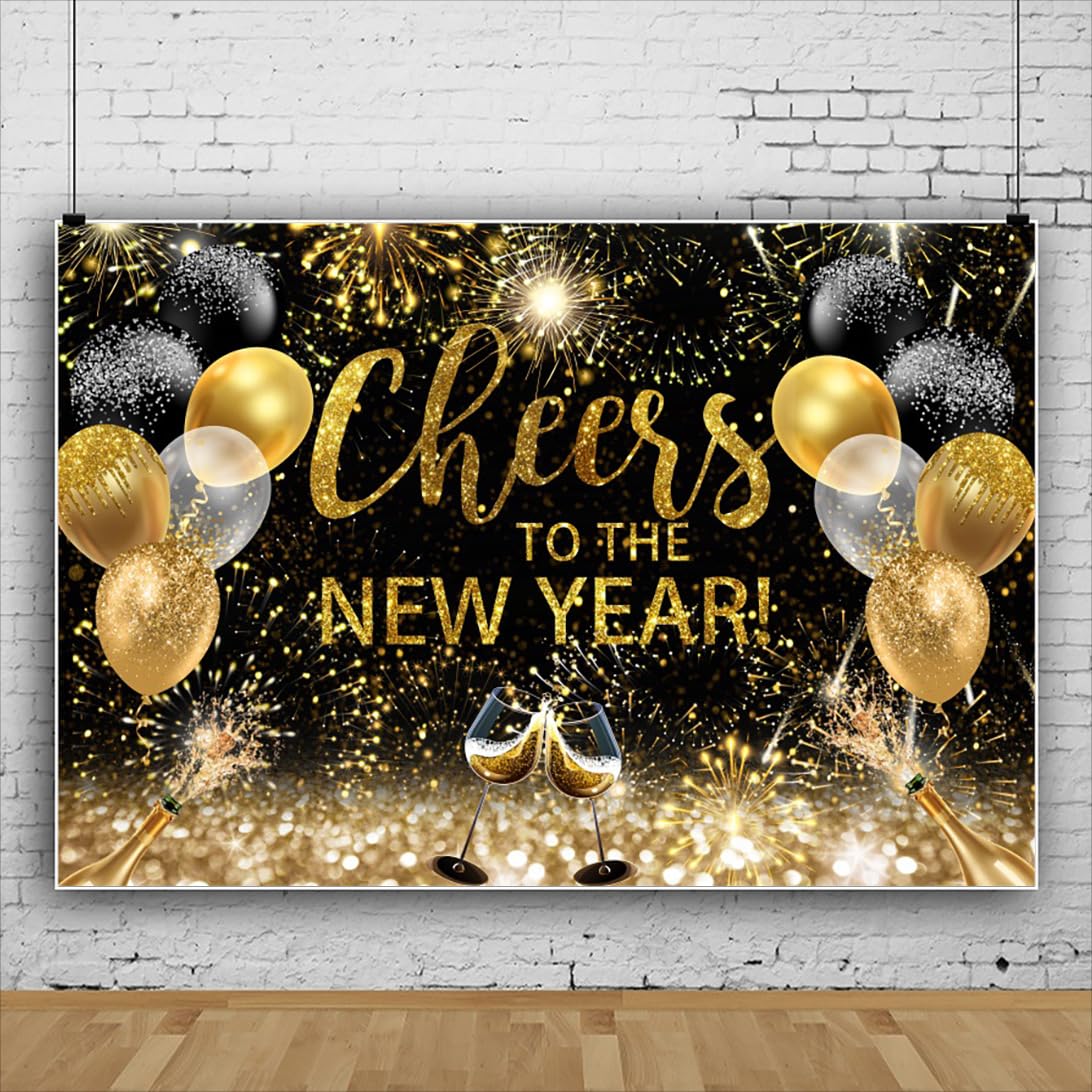 SKTMH New Year Backdrop New Year Party Decorations Happy New Year ...