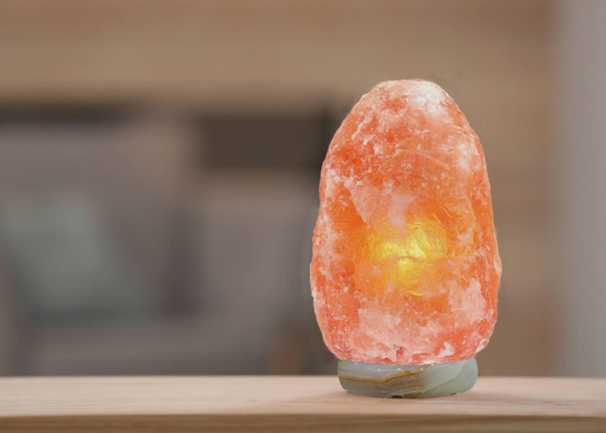 Himalayan Rock Salt Lamp, Orange, W 23.8 x H 15.0 x L 13.8 cm,: Buy ...
