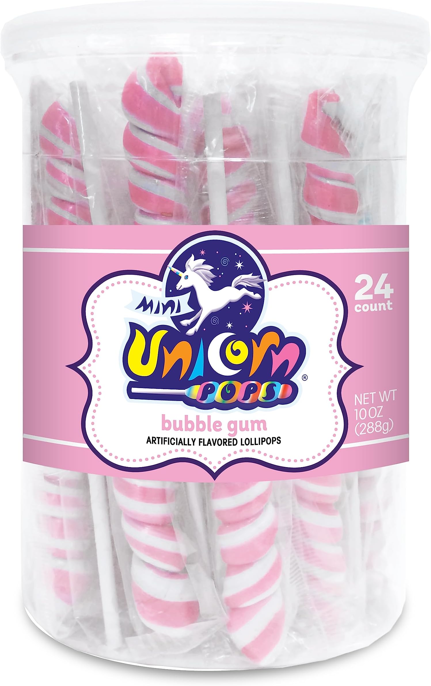 Amazon.com : Adams & Brooks, Inc. Unicorn Pops 24 Count Individually Wrapped Unicorn Lollipops ...
