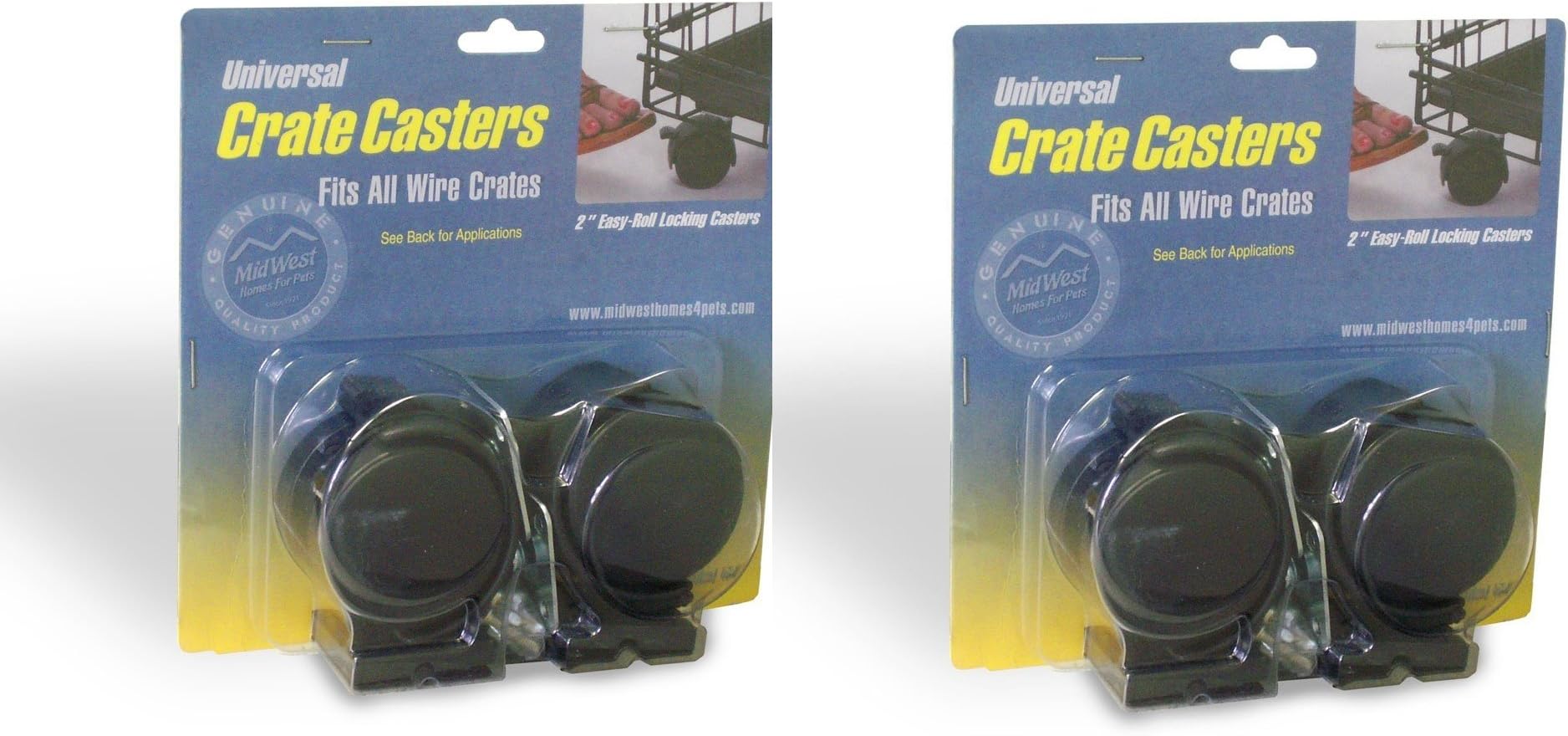 Amazon.com: Midwest Universal Crate Casters - 4 Total Casters (2 Packs ...