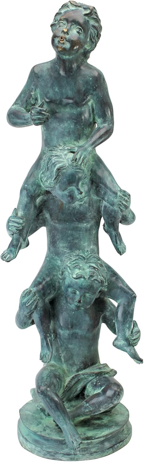 Amazon.com : Design Toscano Child's Play Stacked Children Spitting ...