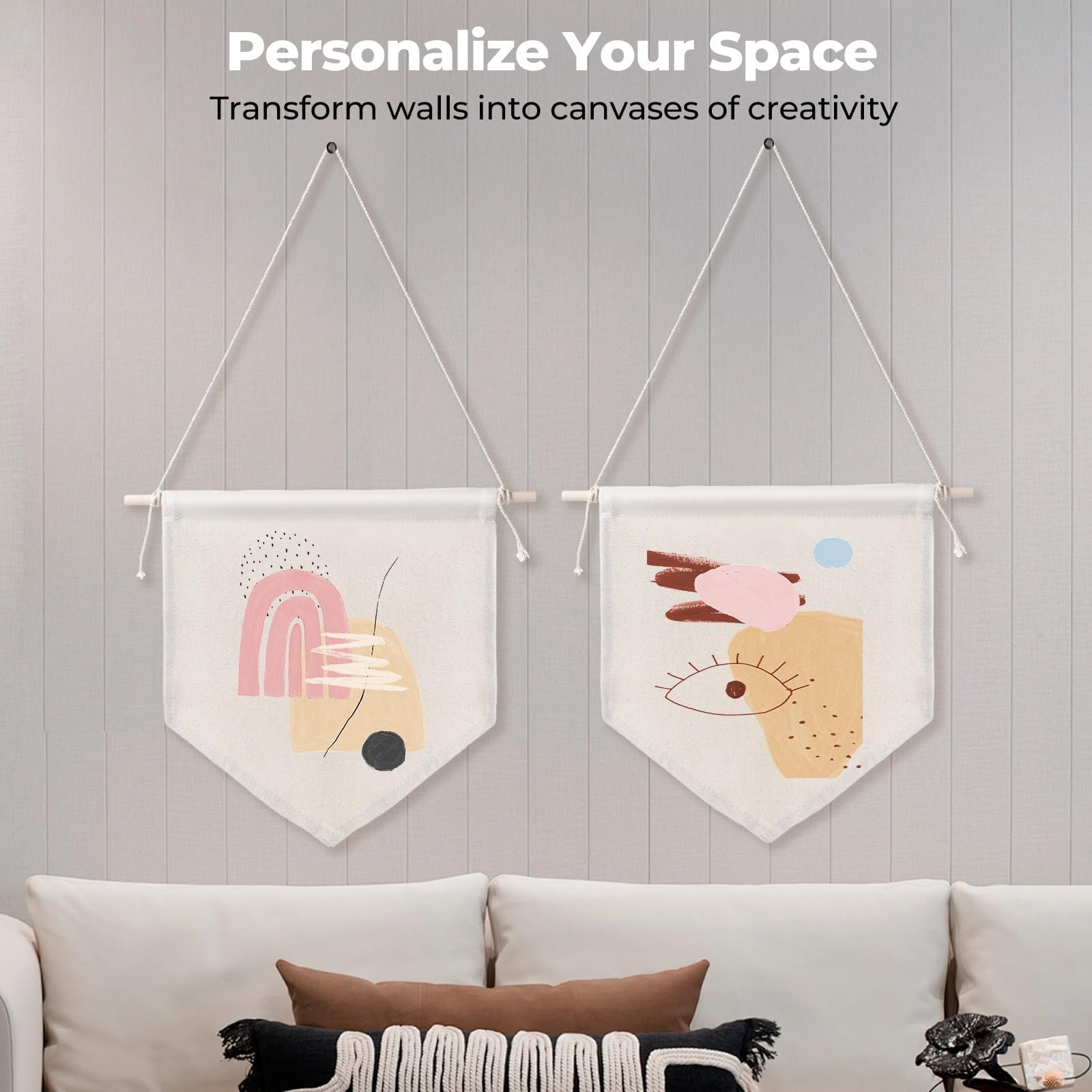Snapklik.com : 30PCS Blank Canvas Banners - Wall Decorative DIY Wall ...