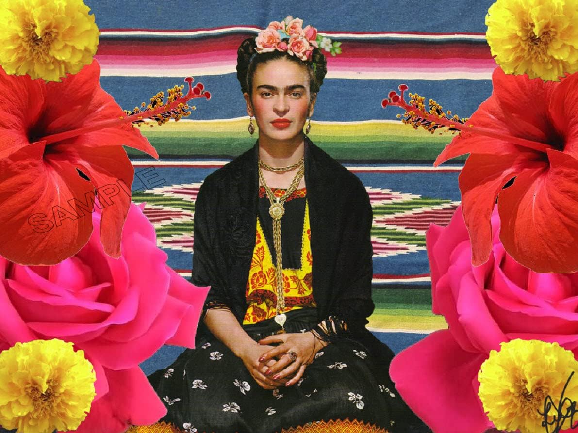 Poster coloré de Frida Kahlo - Artiste mexicain - Photo murale - Format ...