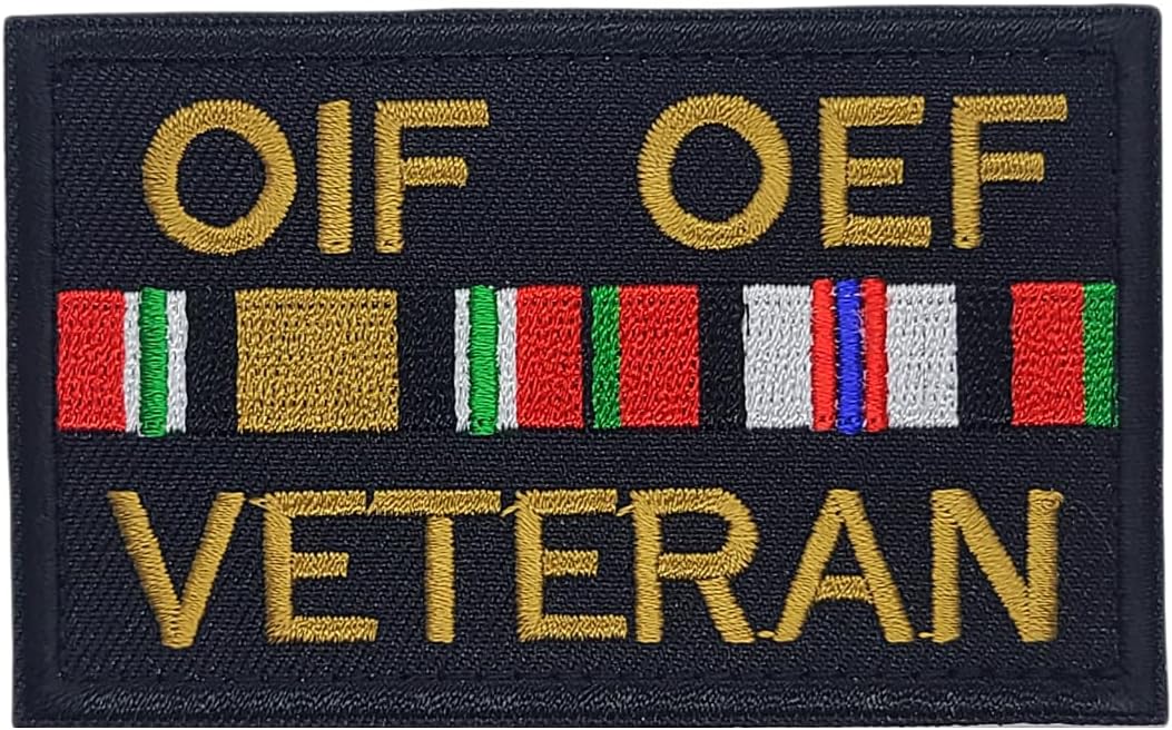 Amazon.com: OIF and Enduring Freedom OEF Veteran Flag Embroidered Patch ...