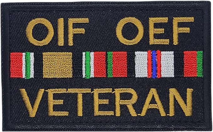 Amazon.com: OIF and Enduring Freedom OEF Veteran Flag Embroidered Patch ...