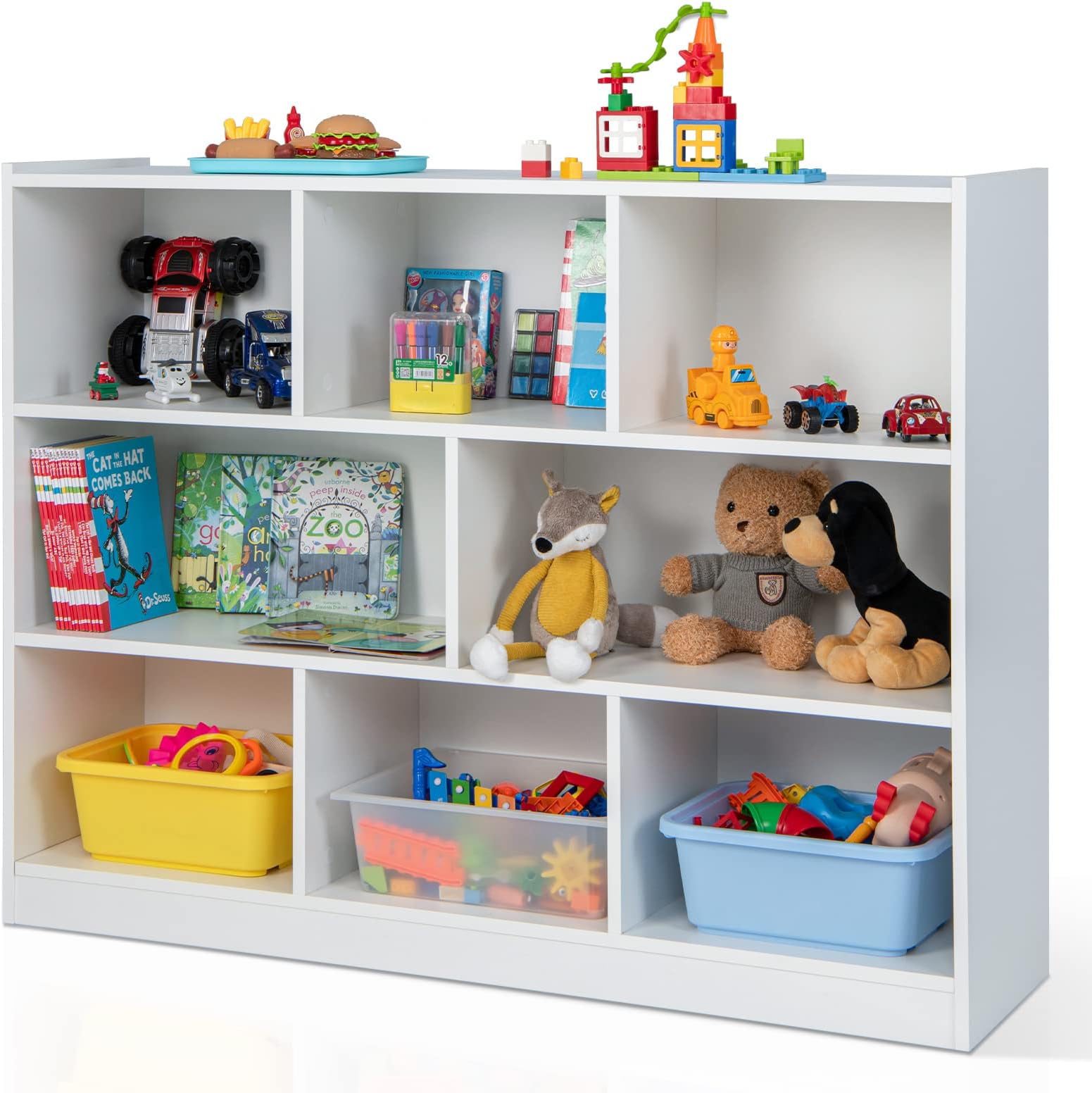 Amazon.com: BynJoo 8- Cube Bookcase , Open Bookcase Display Bookshelves ...