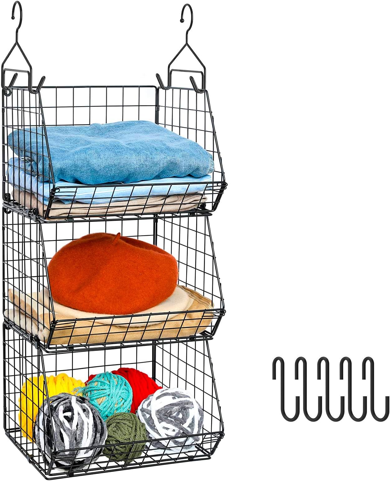 Amazon.com: X-cosrack Hanging Closet Organizer and Storage - 5-Tier ...